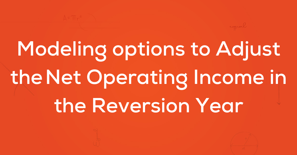 Rockport VAL's Modeling Options to Adjust the Net Operating Income in ...